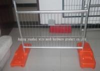 China Temporary Mesh Fencing 2400mm x 2100mm PVC Coated Movable Security Barrier for Traffic Control for sale