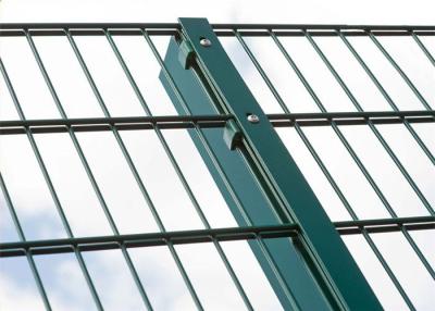 China Welded Double Loop Wire Fencing 656 Twin Wire - 50x200mm Mesh, 630-2430mm Heights, Custom RAL Colors for sale