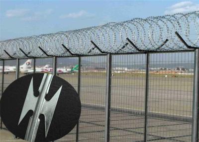 China BT0-22 280g/m² Galvanized Barbed Wire - 500mm Coil Diameter with 22mm Blade Length for sale
