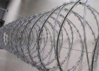 China 360mm CBT-65 Welded Hot Dipped Galvanized Razor Barbed Wire with 0.6mm Thickness and 65mm Barb Length for High Security Fencing for sale