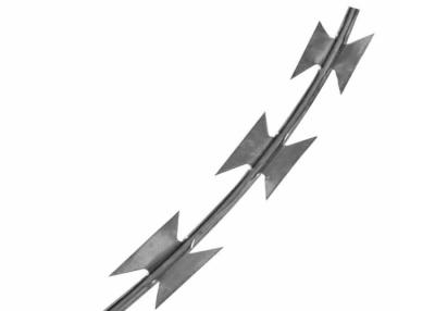 China Stainless Steel Concertina Razor Barbed Wire BTO-22 2.5mm Diameter with Corrosion Resistance for Security Fencing for sale