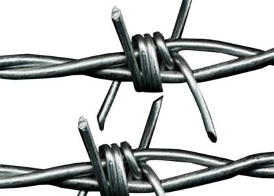 China Galvanized Steel Barbed Wire Fencing BWG 12# Double/Single Twisted 1.5mm-2.5mm Diameter for Goats and Security for sale