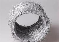China Galvanized Steel Barbed Wire Fencing 1.6mm-3.2mm Diameter with 1.5cm-3cm Barb Length for Security for sale