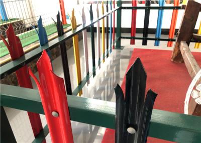 China Custom Euro Style Metal Palisade Fencing Anti Vandal Park Guardrail 3.2m Height 13 Gauge Steel for sale