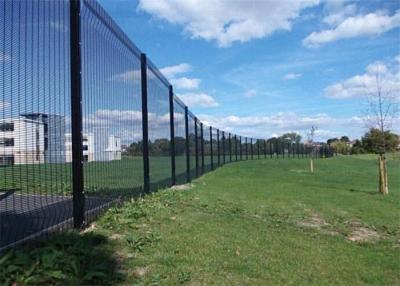 China Waterproof Commercial Steel Perimeter Fence 358 Welded Mesh 4mm Wire 76.2x12.7mm Anti-Climb Security for sale