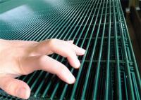 China 358 Security Fencing Panel 76.2mm x 12.7mm Mesh 2.4m x 2.1m Galvanized Steel Anti-Climb for sale