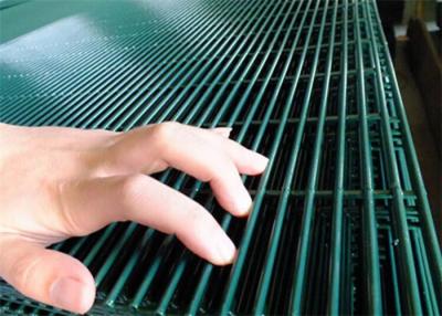 China 358 Security Fencing Panel 76.2mm x 12.7mm Mesh 2.4m x 2.1m Galvanized Steel Anti-Climb for sale