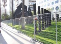 China Portable Galvanized Iron Chain Link Fence 1200-2200mm Height with 2.5-5.0mm Wire Thickness for Construction Sites for sale