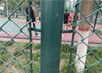 China PVC Coated Chain Link Diamond Mesh Fencing 4.0mm Wire - 50×50mm to 100×100mm Mesh Sizes for Temporary Boundary Protection for sale