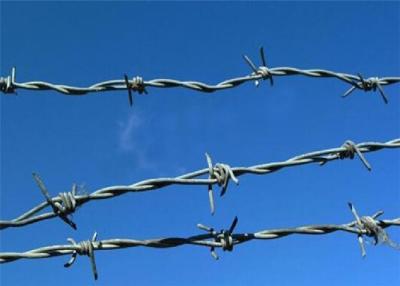 China 1.6mm HDG Reverse Twist Barbed Wire - Hot Dipped Galvanized Steel with 3-6 Inch Barb Spacing for Perimeter Security for sale