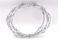 China Galvanized Steel Barbed Wire 1.2-3.8mm Diameter for Grassland & Railway Security Fencing for sale