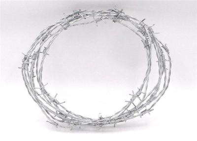 China Galvanized Steel Barbed Wire 1.2-3.8mm Diameter for Grassland & Railway Security Fencing for sale
