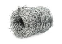 China 50kg Coil Galvanized Steel Barbed Wire 1.6mm Diameter for Security Fencing with 3-6 Inch Barb Spacing for sale