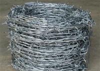 China BTO-22 Electric Galvanized PVC Coated Barbed Fencing Wire 2mm Diameter with 7.5-15cm Barb Spacing for sale