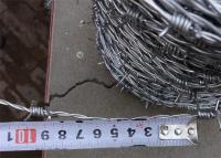 China Rustproof Cross Security Steel Barbed Wire 2.0mm 15mm Barb For Factory for sale