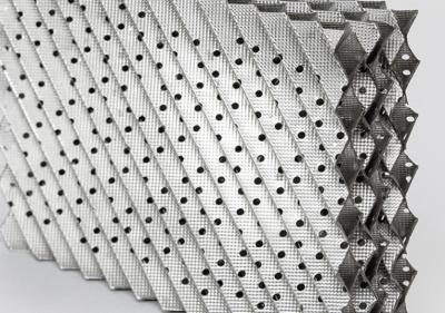 China 160Y Perforated Plate Corrugated Metal Structured Packing for Separation Towers - 250-700 m²/m³ Surface Area for sale