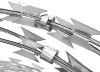 China Hot Dipped Galvanized Bto-28 Razor Barbed Wire Cross Style Concertina Fence Mesh for sale