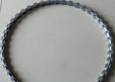 China BTO-22 PVC Coated Razor Barbed Wire 500mm Diameter Coil for Private House Security Fencing for sale