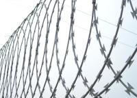 China Concertina 500mm 35 Loops Razor Barbed Wire Hot Dipped Galvanized for sale