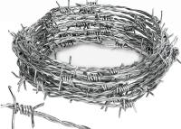 China Galvanized Steel Barbed Wire 2mm Diameter with 15mm Barbs for Boundary Wall Security Fencing for sale