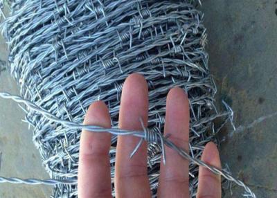 China 2.0mm Electro Galvanized Steel Barbed Wire - Double Twist Construction with 7.5-15cm Barb Spacing for High Security Fencing for sale