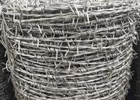 China Q235 Low Carbon Steel 12 Gauge Hot Dipped Galvanized Barbed Wire with 3-6 Inch Spacing Options for sale