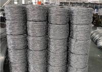 China Galvanized Steel Barbed Wire 2mm Diameter with 15mm Barbs for Boundary Wall Security Fencing for sale