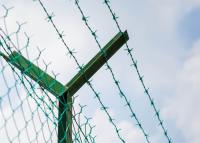 China Pvc Coated Stainless Steel Barbed Wire Bwg 14 X 14 Gauge Prison / Highway 20kg for sale