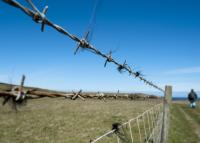 China Double Twist 25kg Roll Steel Barbed Wire 2.0mm Fully Galvanised Security Protection for sale