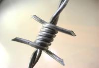 China Pvc Coated Double Twist Steel Barbed Wire 50kg Roll For Railway for sale