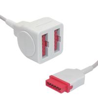 China Compatible GE Marquette Dual Socket IBP Adapter Cable B3072-07 for sale