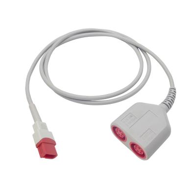 China Compatible 6pin Dual Head Spacelabs Ultraview IBP Adapter Cable B3012-16 for sale