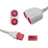 China Compatible 6pin Dual Head Spacelabs Ultraview IBP Adapter Cable B3012-16 for sale