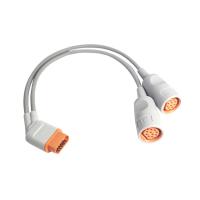 China Compatible Drager-Siemens Y-Cable Adapter 16 To 10 Pin IBP Adapter Cable B3042-04 for sale