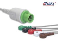 China Non Sterile Round 6pin MB Straight CD2000 5 Lead Ecg Cable for sale
