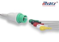 China One Piece 17pin Snap IEC 5 Leadwires Spacelabs ECG Patient Cable for sale