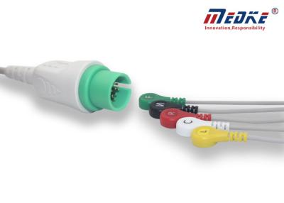 China One Piece 17pin Snap IEC 5 Leadwires Spacelabs ECG Patient Cable for sale