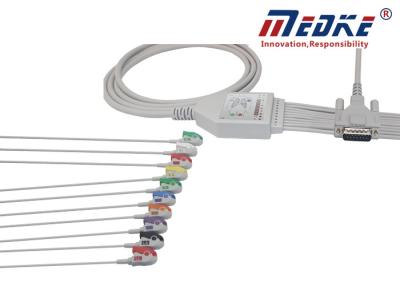 China Gold Plated Non Detachable 2.2M Schiller Cs200 Ecg Lead Wires for sale