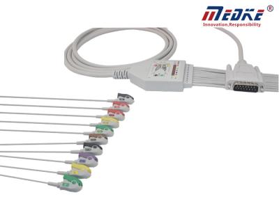 China Mindray/Edan EKG Cable With 10/12 Leadwires Fixed Pinch IEC for sale