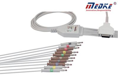 China Fukuda Denshi  Banana 4.0 Undetachable EKG Machine Cable for sale
