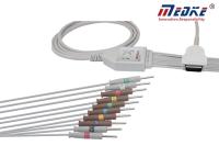China Burdick  compatible EKG Cable with 10 leads AHA Fixed Needle 007704 012-0844-01 for sale