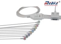 China Burdick 10 Lead Shielded EKG Cable Fixed Snap AHA 012-0700-00 for sale