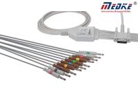 China undetachable HP EKG Cable With 10 Leadwires AHA M3702C Banana pin for sale