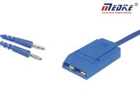 China PVC  Blue 4.0 Banana Plug Patient Return Diathermy Electrode Pad Cable for sale