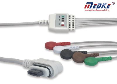 China TPU Jacket AHA 5 Lead ECG Holter Cable For GE Seer Light for sale