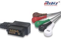 China 3.4m AHA 5 Lead ECG Cable For Digitrak XT Holter Recorder for sale