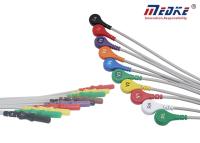 China 10 Leads Din 1.5 AHA Holter Recorder ECG Cable Leadwire 1m for sale