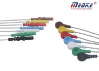 China 7 Lead Snap TPU Jacket AHA 1m Holter Recorder ECG Cable for sale