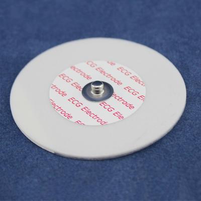 China Solid Gel EKG Accessories 55mm Disposable Adult Foam Electrode for sale