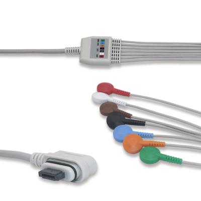 China AHA 7 Lead HP Holter ECG Cable TPU jacket For GE Seer for sale